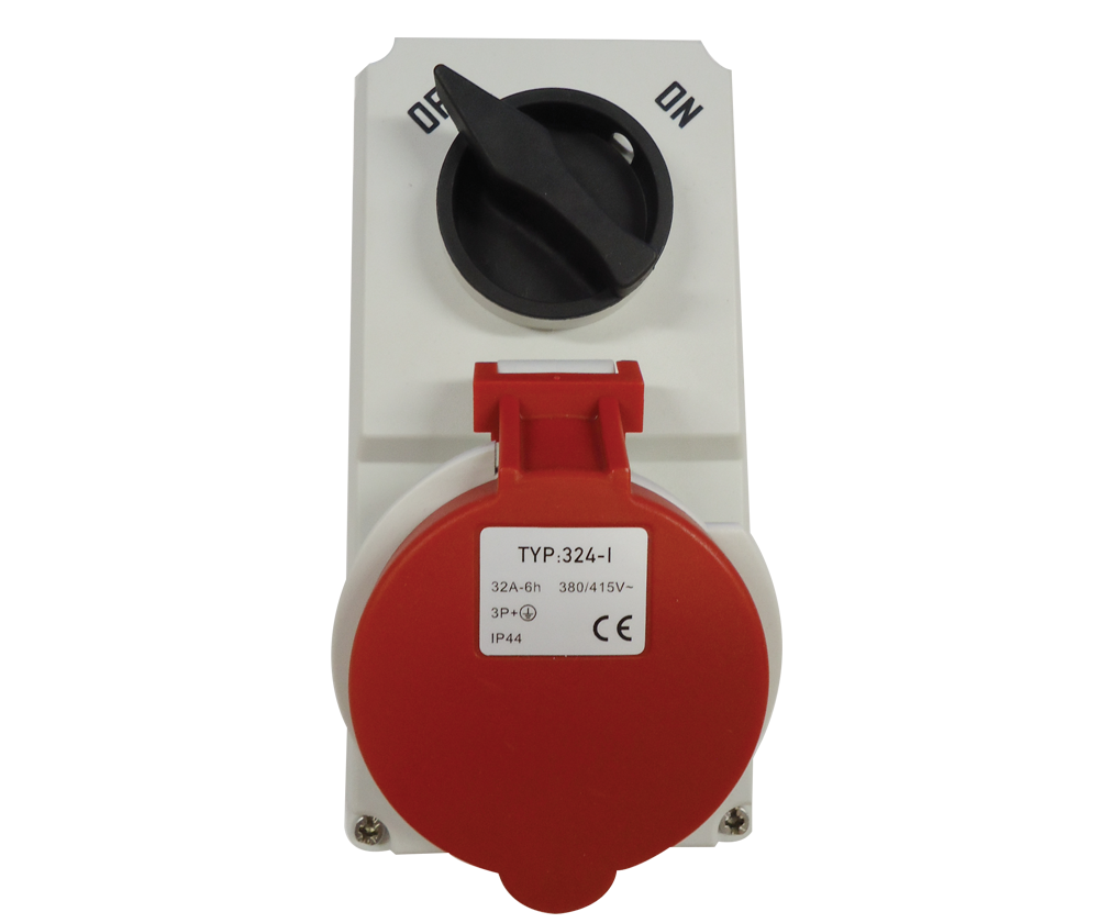 16A & 32A Switched Socket - Interlocked - Surface Mounting - IP44 ...