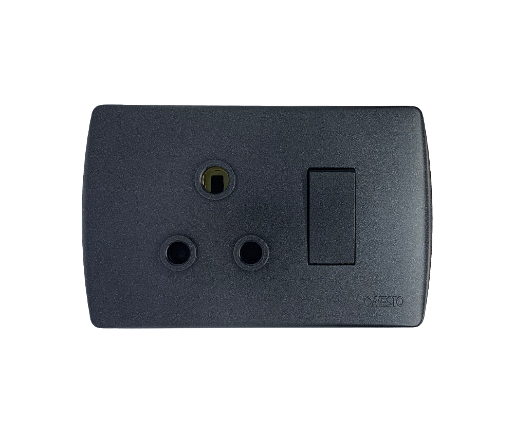 4X2 Single Sso Horizontal Black Econo Type – Ofam Electrical